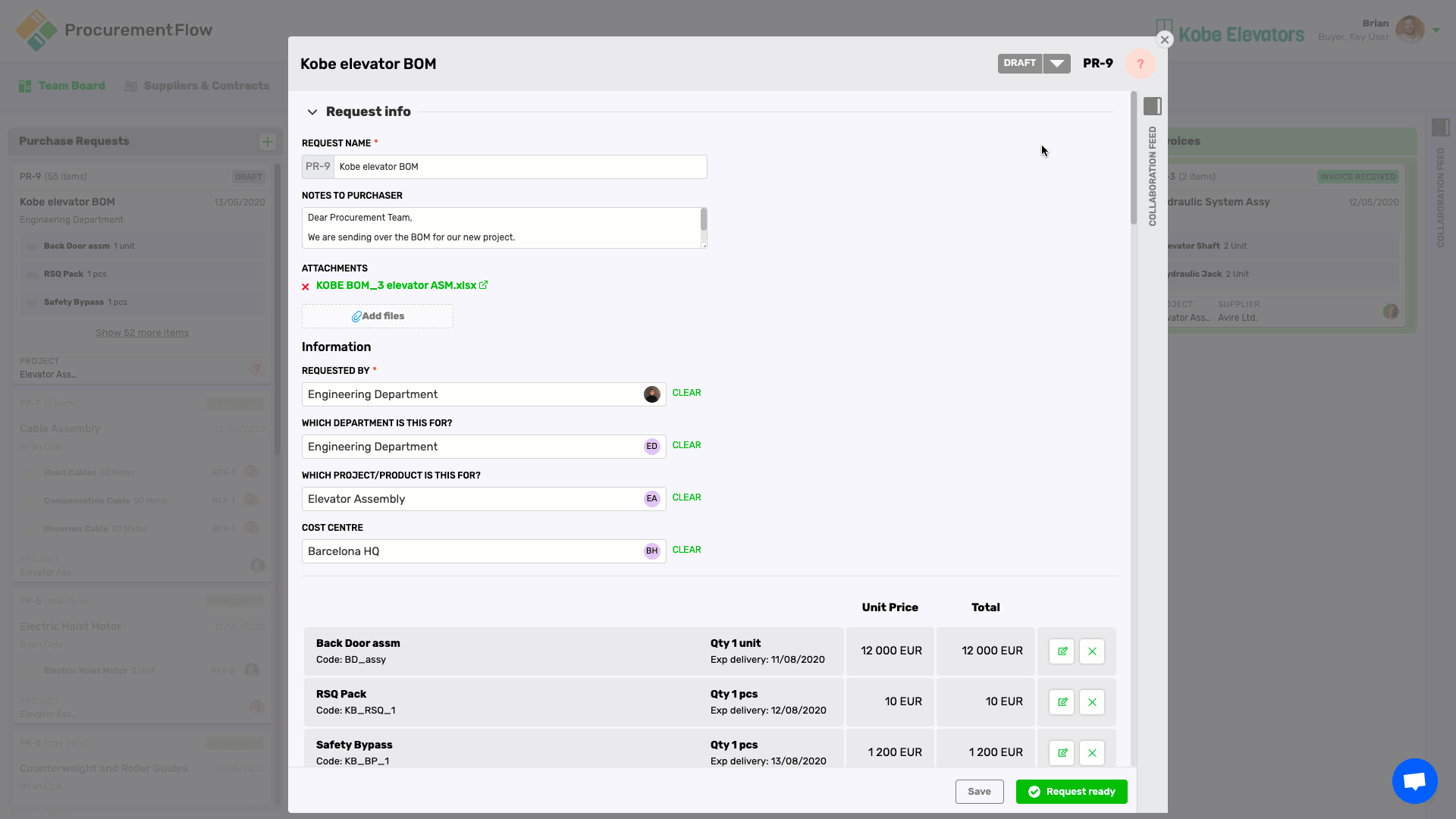 Construction Procurement Software - with Source-to-Pay process
